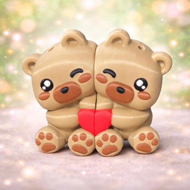 Magnetic Couple Keychain Set – 3D Printed Bear, Panda, Cat - Etsy