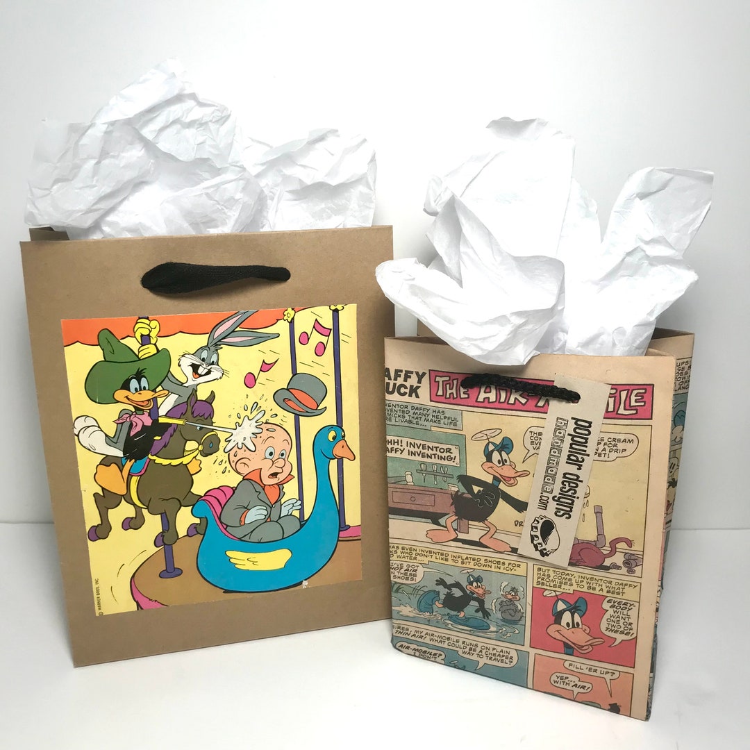2 Daffy Duck Comic Gift Bags / Recycled Comic Book - Etsy