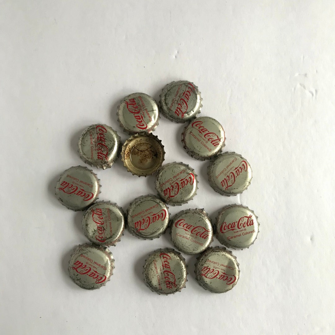 15 Coca-cola Used Vintage Soda Pop Bottle Caps Scrapbook - Etsy