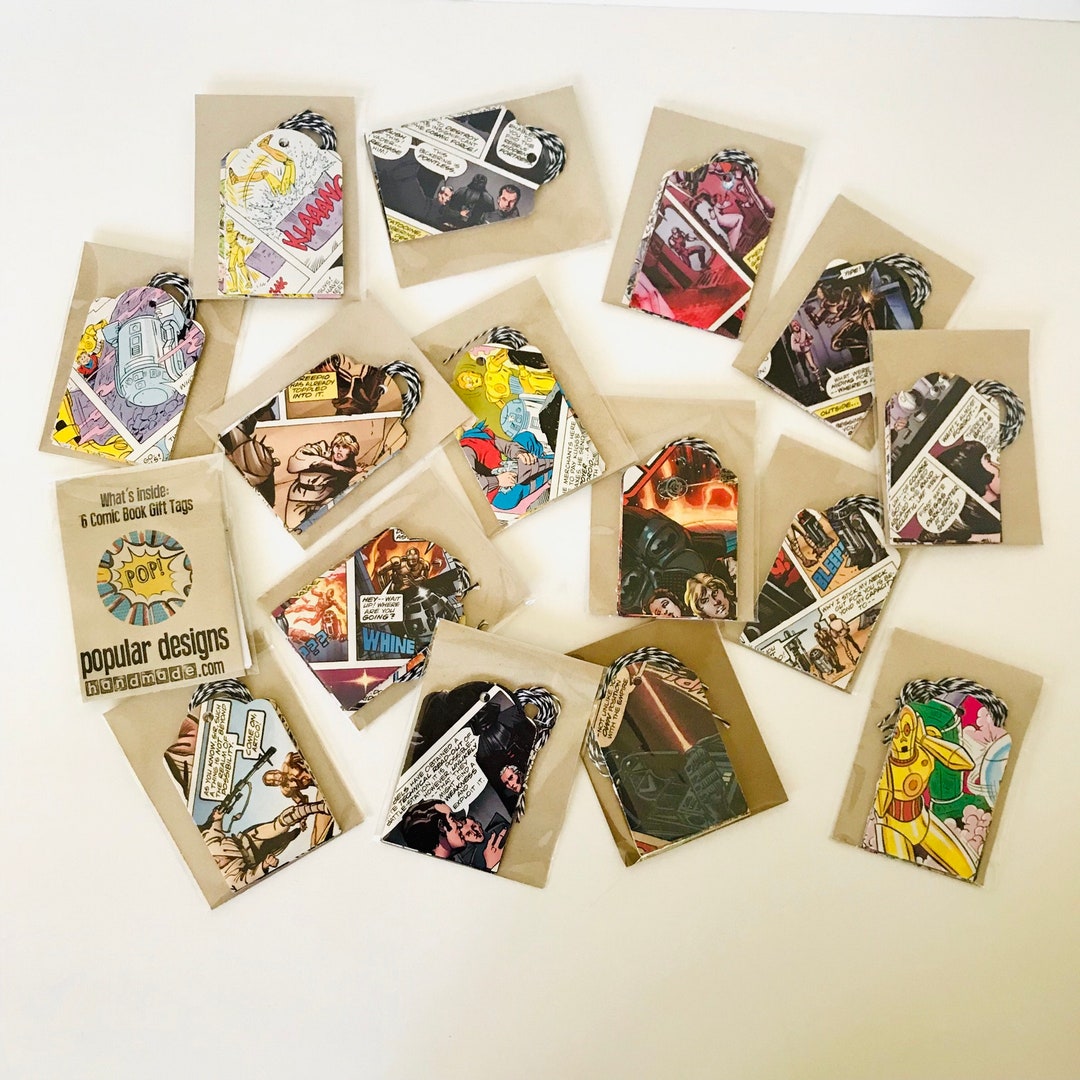 6-pack Star Wars Comic Book Tags Gift Tags Birthday Gift - Etsy