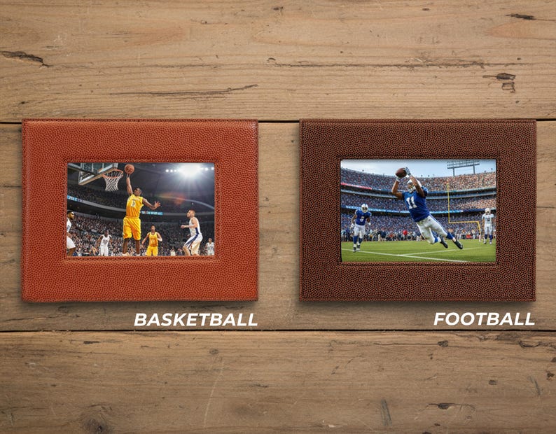 Personalized Sports Photo Frame, Custom Engraved Leather Frame for ...
