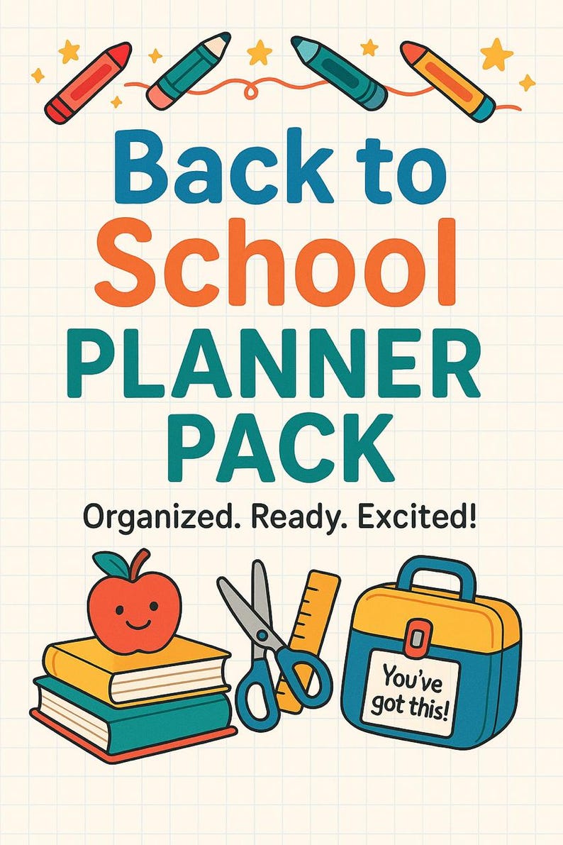 Back to School Planner for Kids | Printable Student Organizer | Morning ...