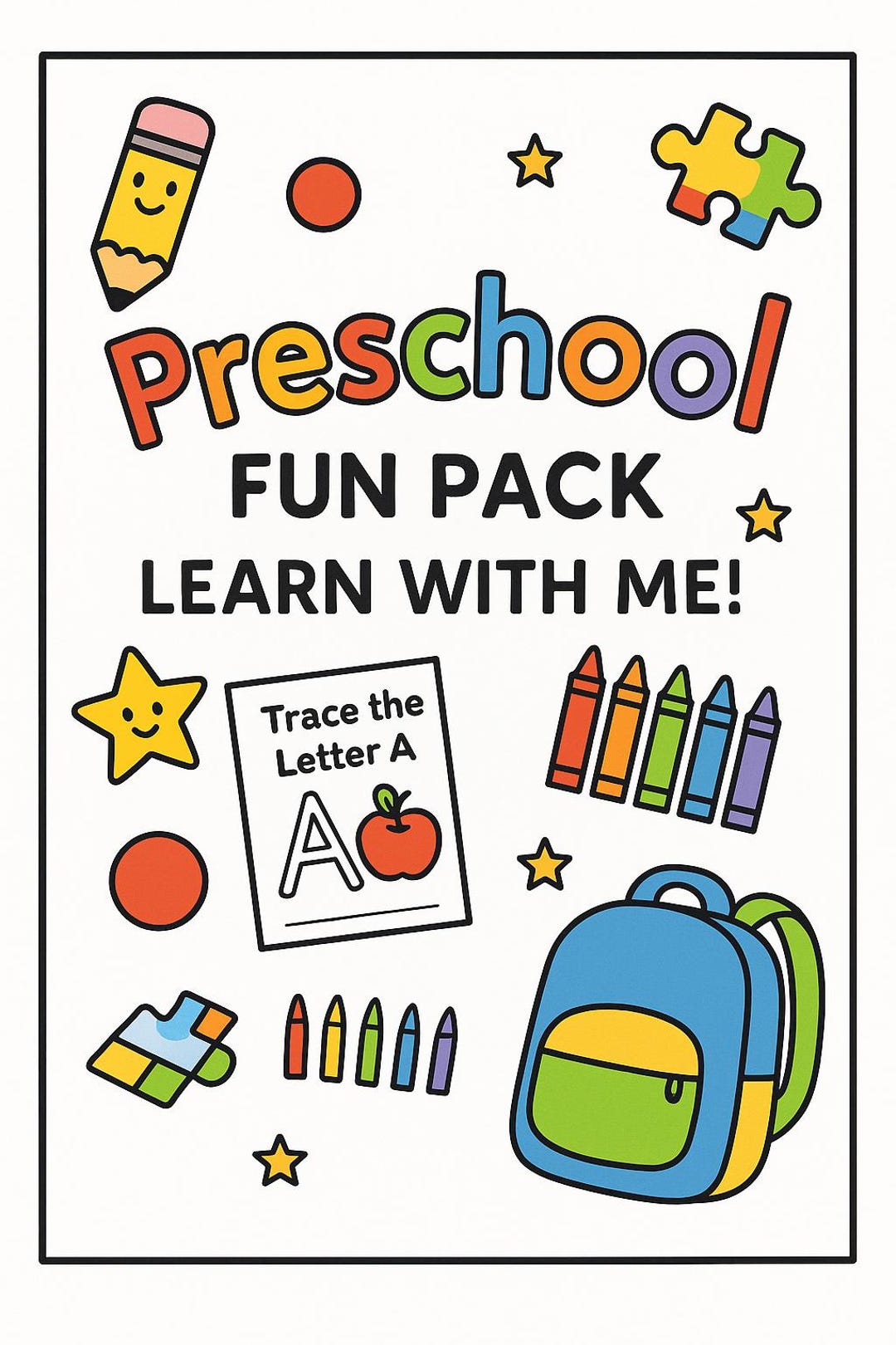 Preschool Learning Pack: Abcs, Numbers, Colors, Emotions (PDF Printable ...