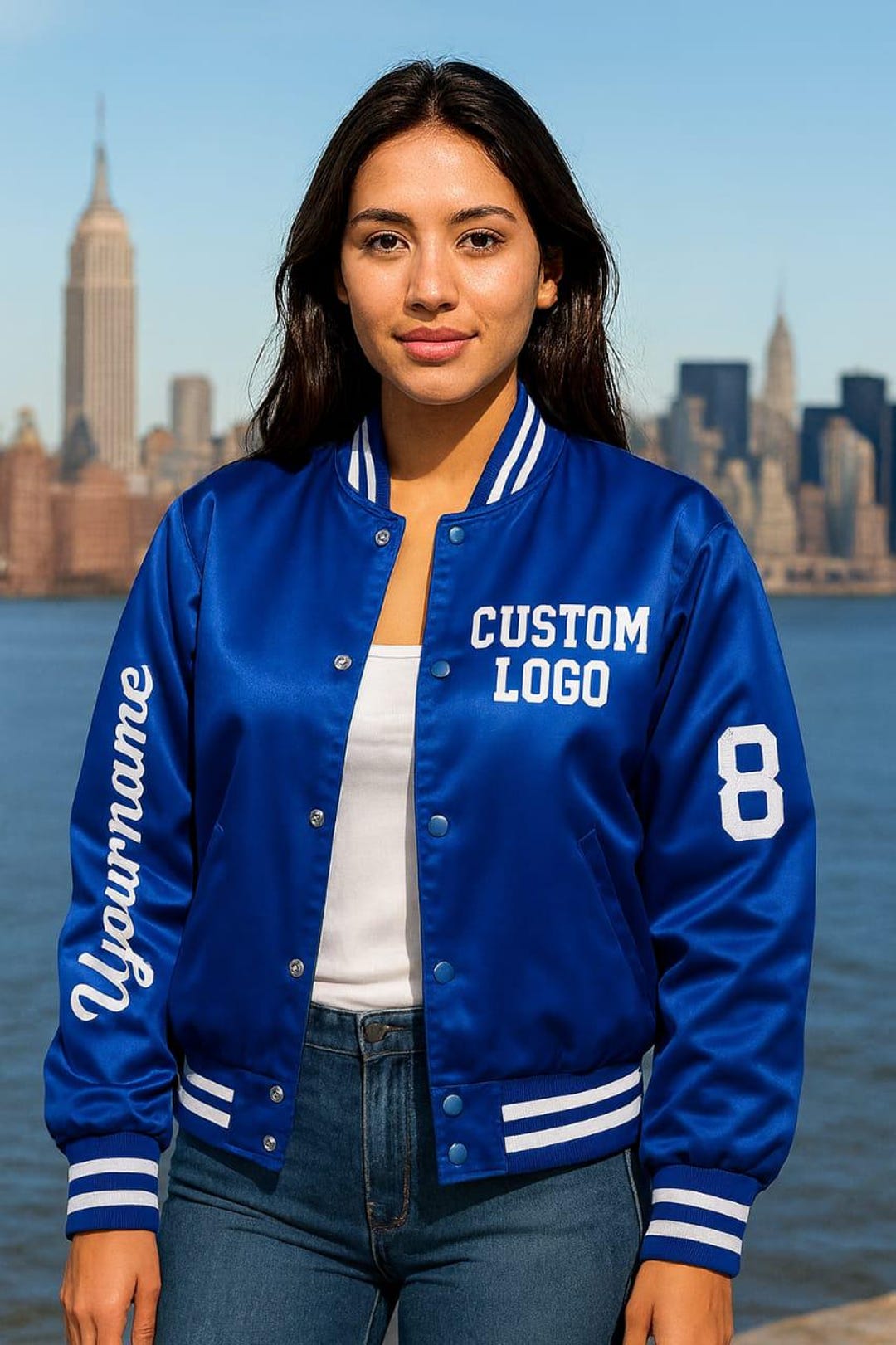 Custom Satin Varsity Jacket – Personalized Name & Number Jacket ...