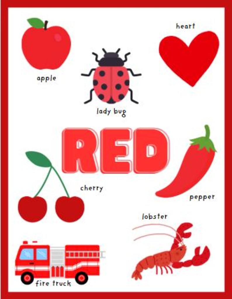 Classroom Colors Poster Set – Printable Primary Color Posters for Early ...