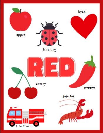 Classroom Colors Poster Set – Printable Primary Color Posters for Early ...