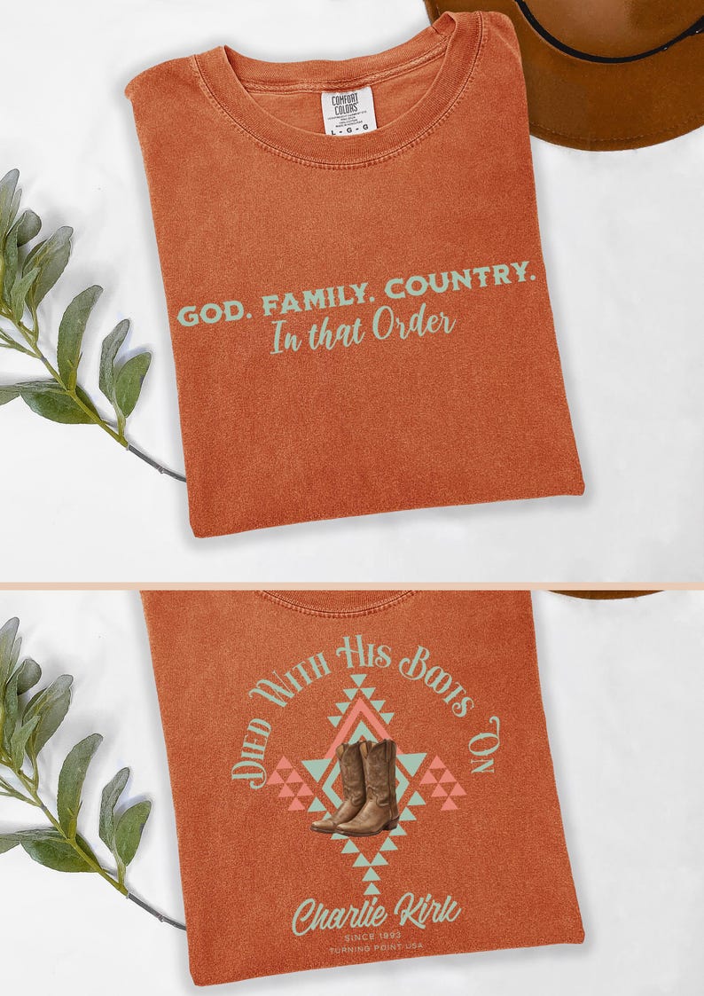 Comfort Colors Charlie Kirk Erika Kirk Turning Point USA Shirt Western ...