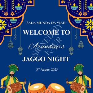 Jago Welcome Board | Punjabi Wedding - Etsy