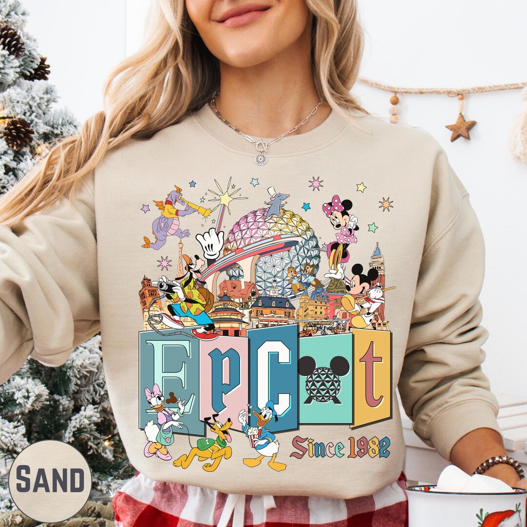Disney Epcot Center Since 1982 Sweatshirt, Mickey and Friends Hoodie ...
