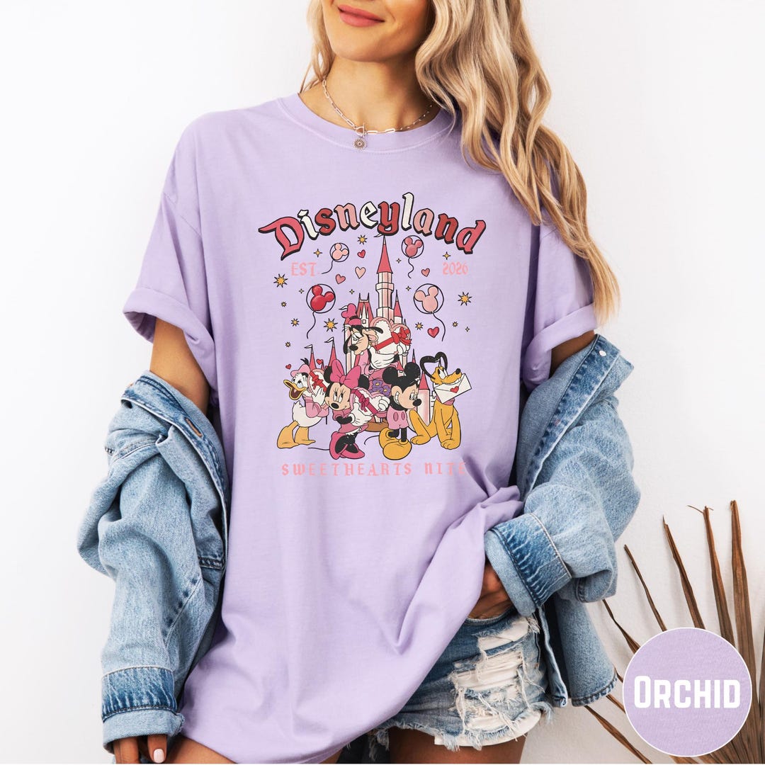 Vintage Disneyland Sweetheart Comfort Colors Shirt, Mickey and Friends ...