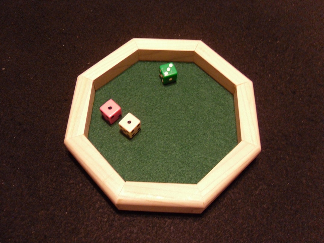 Wooden Octagon-shaped Dice Tray - Etsy
