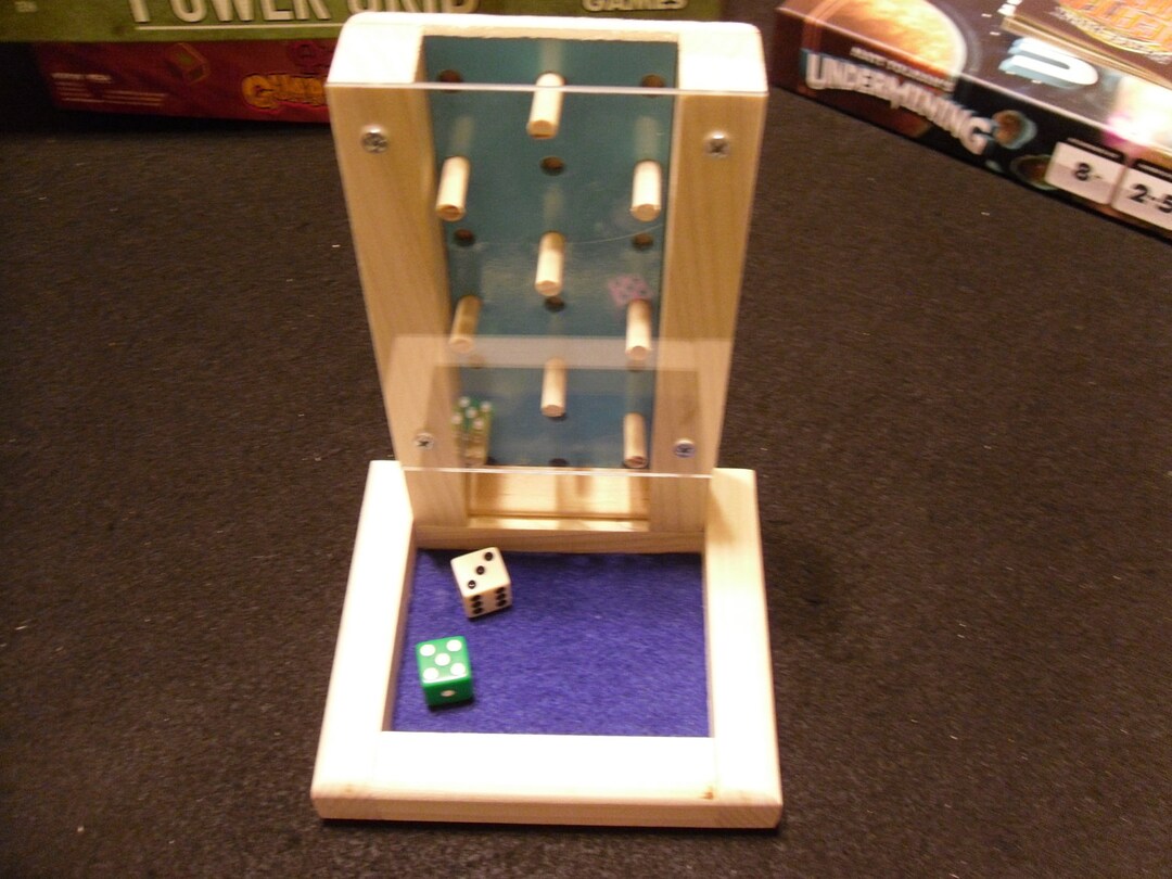 Mini Wooden Dice Tower - Etsy