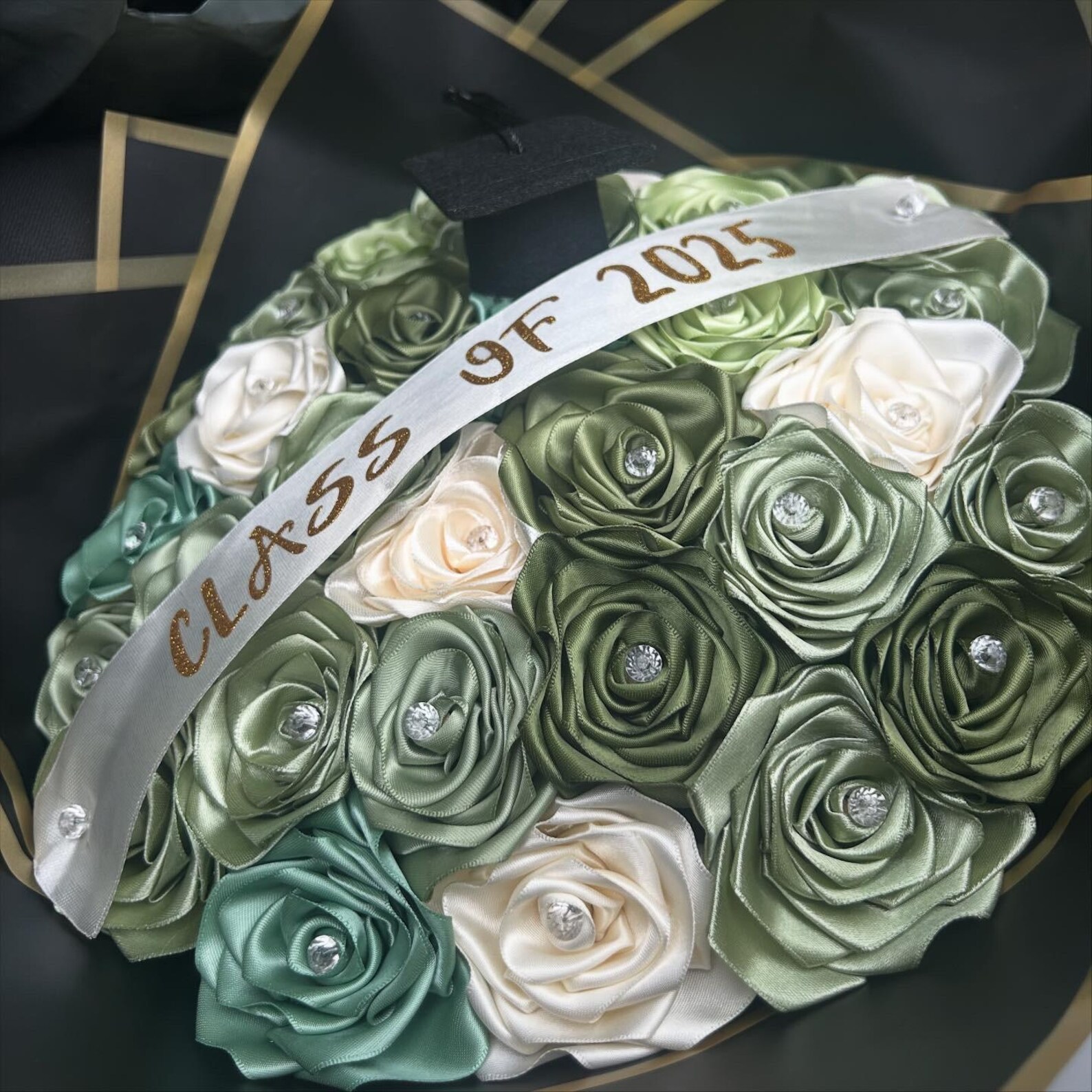 Handmade Ribbon Rose Bouquet: Eternal Flower Gift - Etsy