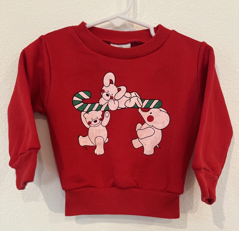 Vintage Santa's Club Christmas Sweatshirt | 90s Holiday Animal Pullover ...