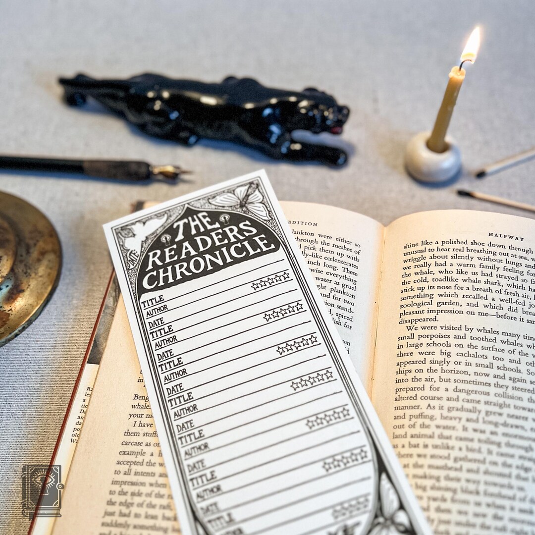 Reading Tracker Bookmark | Vintage Library Card Style Book List for ...