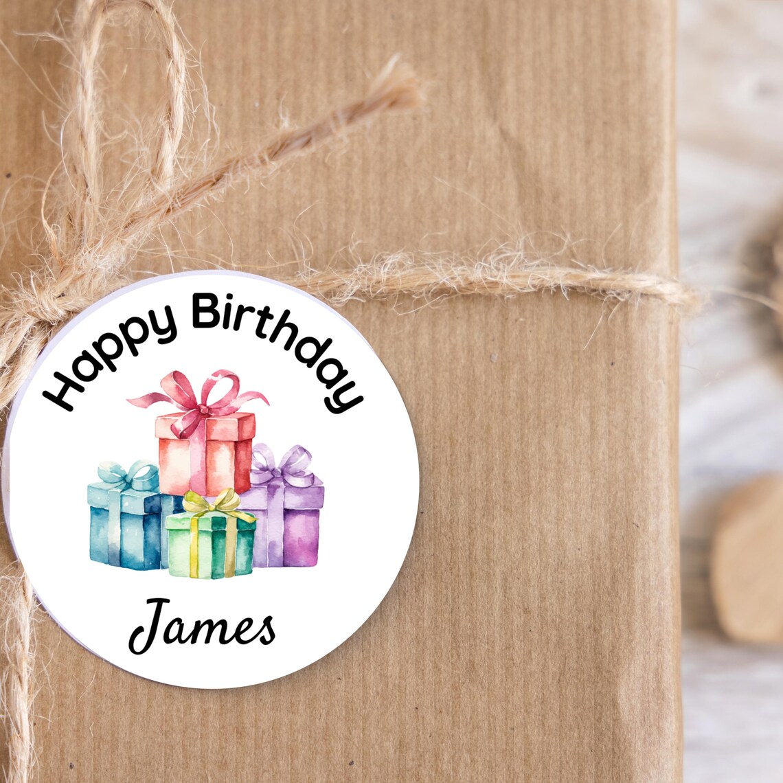 Personalized Happy Birthday Stickers - Custom Name, 2 Inch Round ...