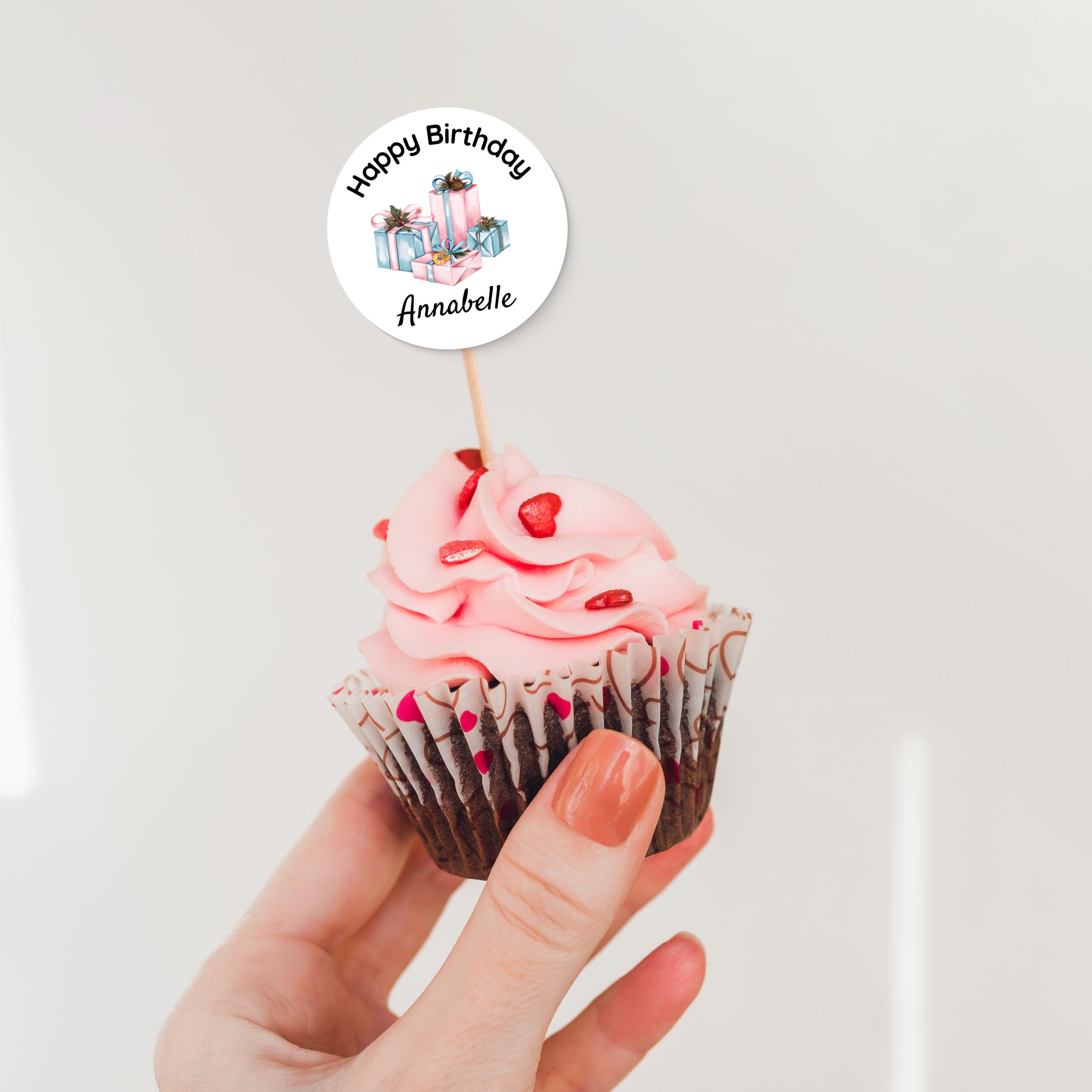 Personalized Happy Birthday Stickers - Custom Name, 2 Inch Round ...