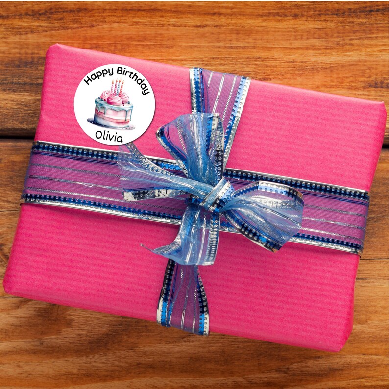 Personalized Birthday Stickers - Custom Name Labels for Party Favors ...
