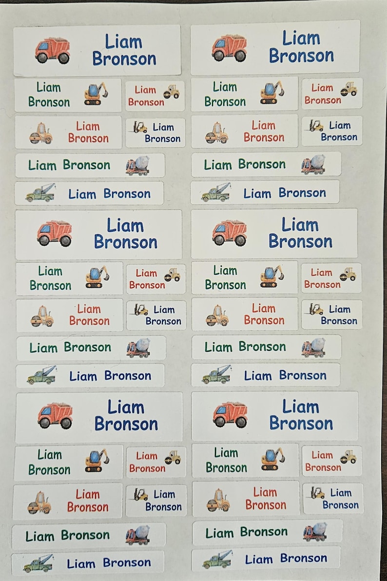 Waterproof Kids Name Labels: Dishwasher Safe, Custom Design - Etsy