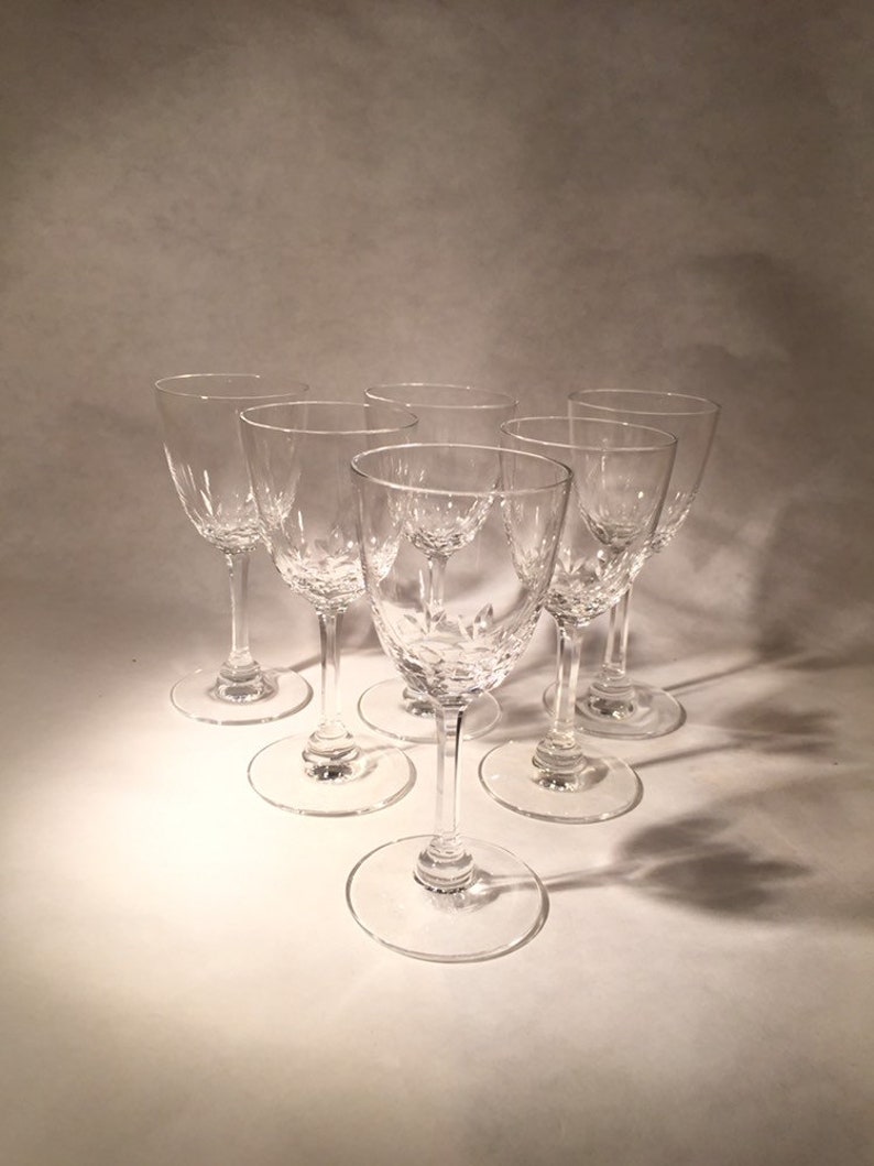 6 Seneca Crystal Cordial Glasses in Dayton Pattern - Etsy