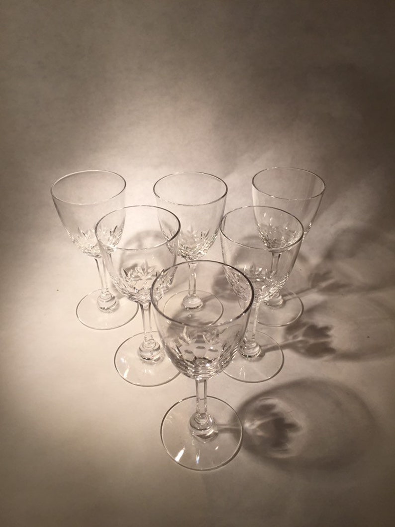 6 Seneca Crystal Cordial Glasses in Dayton Pattern - Etsy