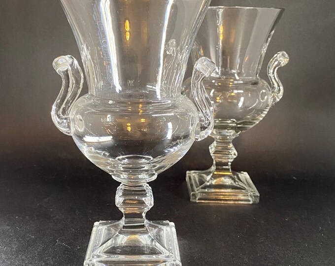 Pair Crystal Duncan Miller Urn Vases - Etsy