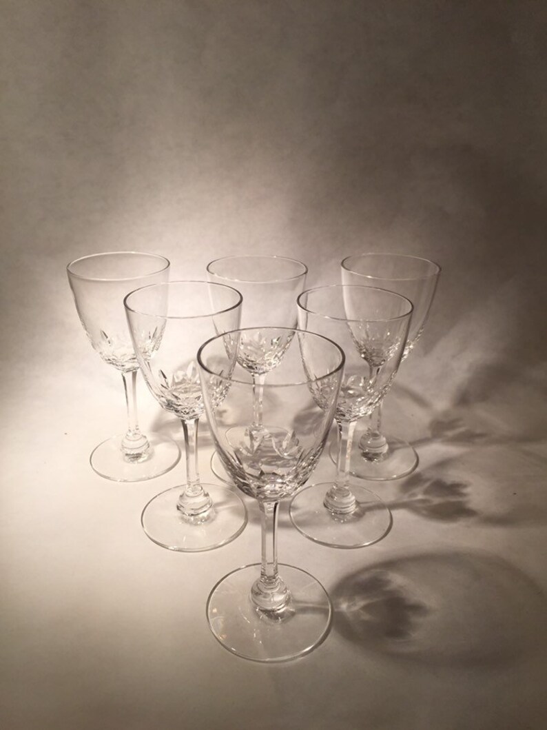 6 Seneca Crystal Cordial Glasses in Dayton Pattern - Etsy