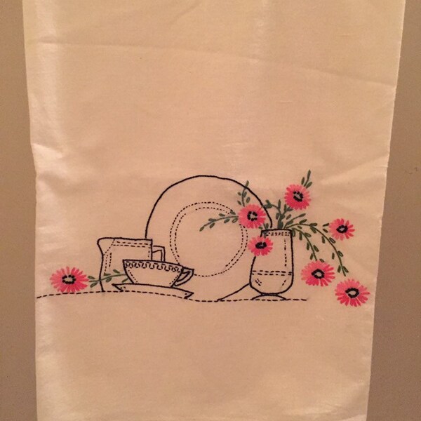 Embroidered Plate Tablecloth - Etsy