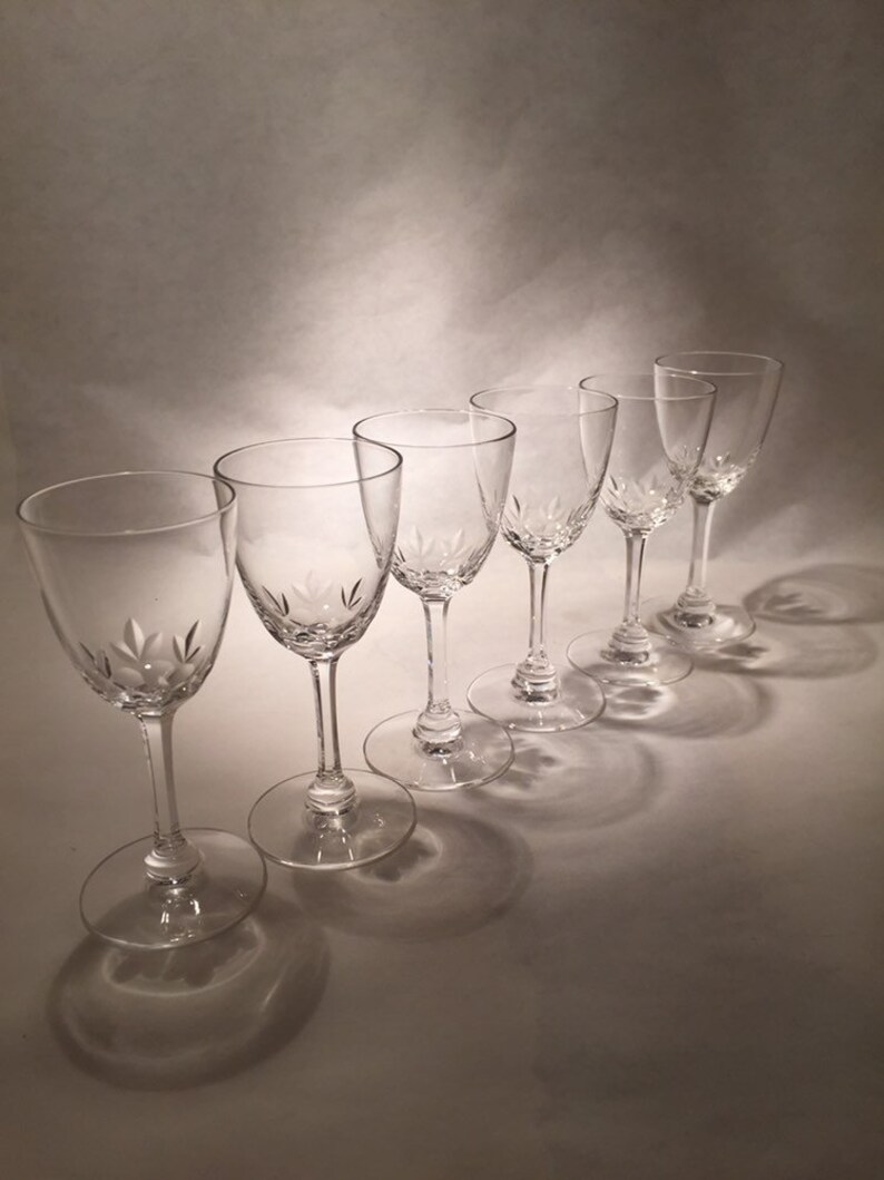 6 Seneca Crystal Cordial Glasses in Dayton Pattern - Etsy