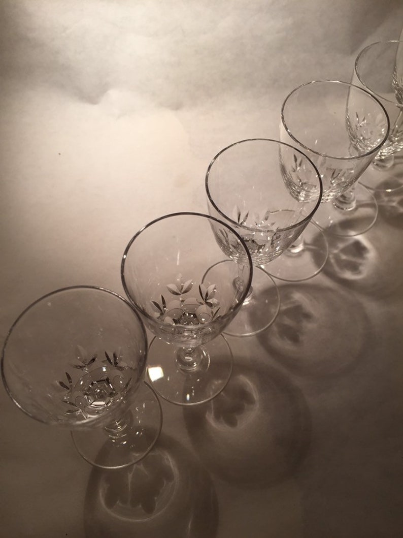 6 Seneca Crystal Cordial Glasses in Dayton Pattern - Etsy