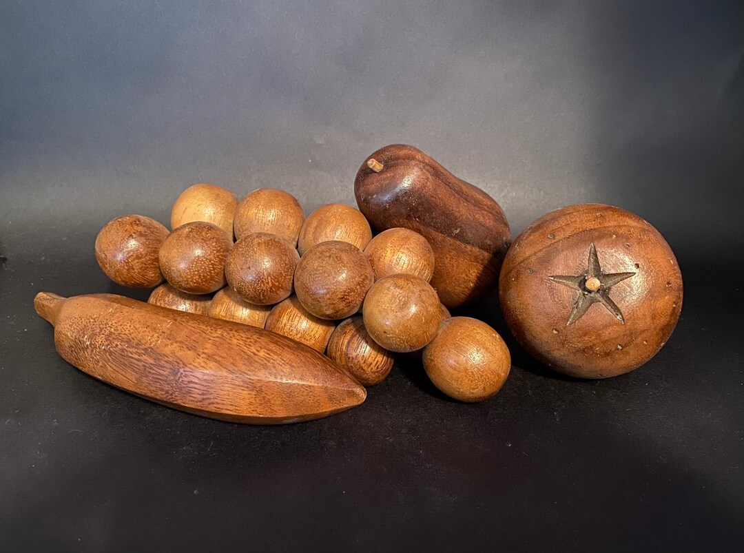 Mid-century Wood Fruit Leilani Monkey Pod Wood - Etsy