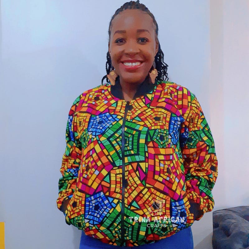 Kente Winter Jacket - Etsy UK