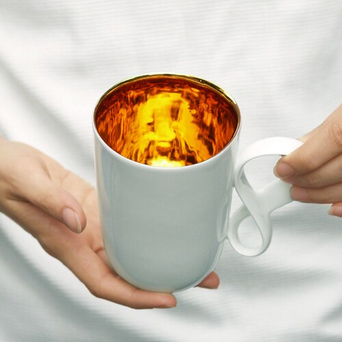 TWIST Mug Porcelain Cup Painted With Real Gold Ceramic Mug | Etsy