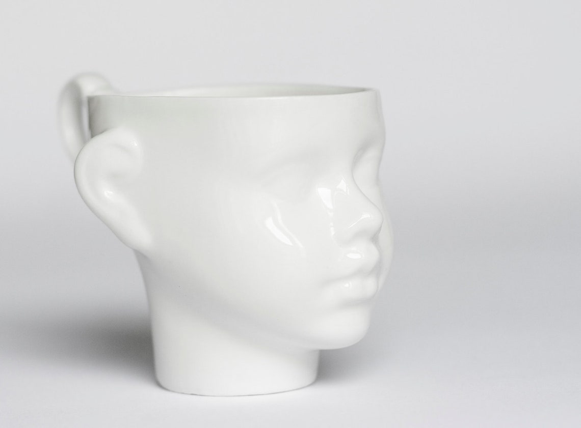 Porcelain Doll Head Mugs Set of Two Coffe Mug or Tea Mug - Etsy