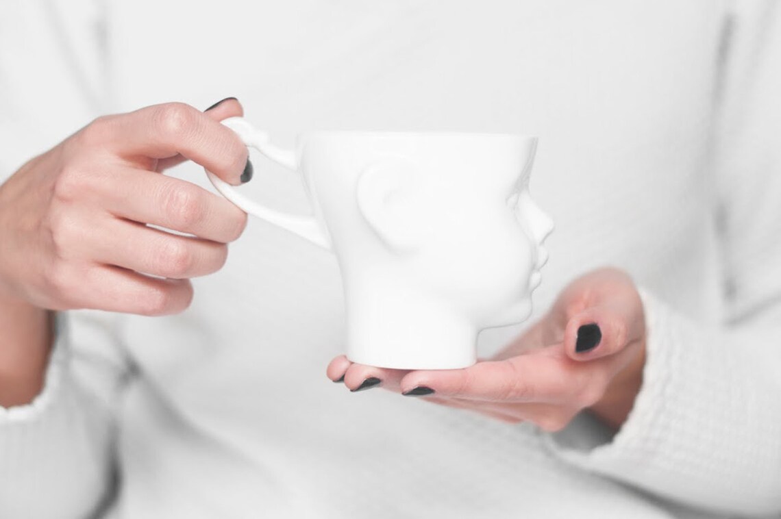 Porcelain Doll Head Mugs Set of Two Coffe Mug or Tea Mug - Etsy