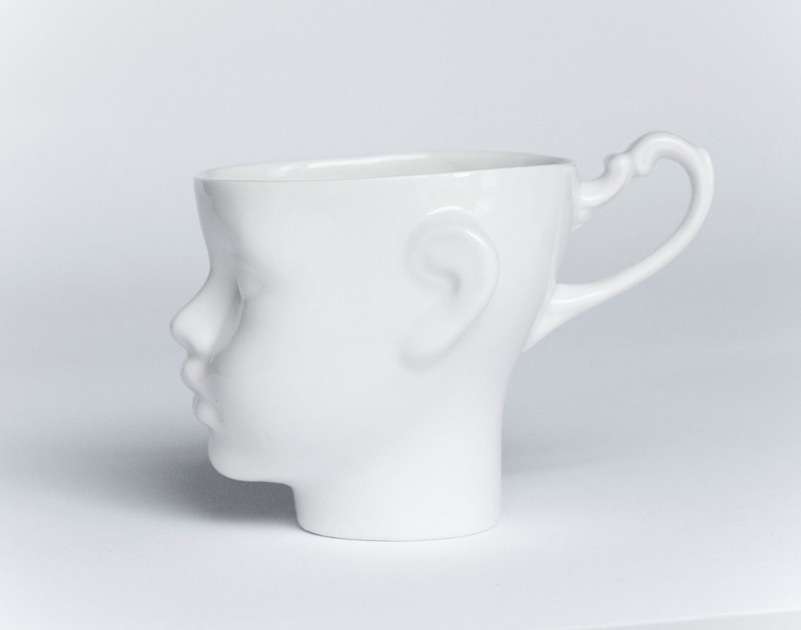 Porcelain Doll Head Mugs Set of Two Coffe Mug or Tea Mug - Etsy