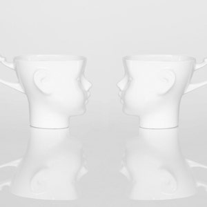 Porcelain Doll Head Mugs Set of Two Coffe Mug or Tea Mug - Etsy