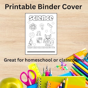 Science Binder Cover – Printable Coloring Page for Homeschool or ...