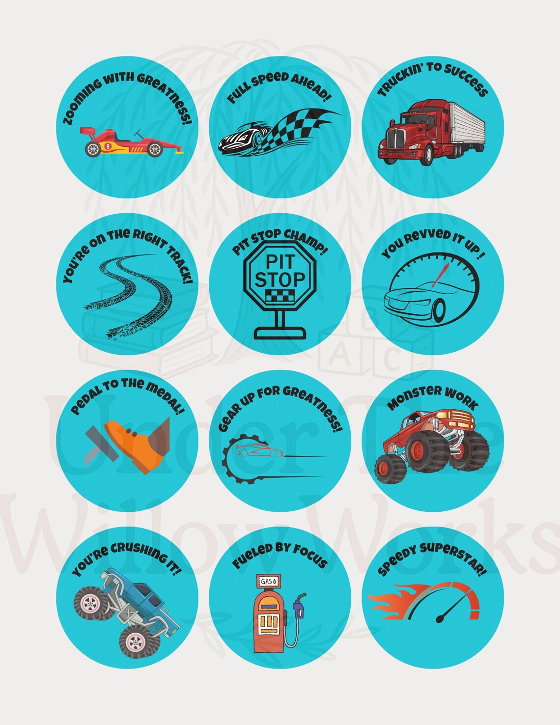 Printable Reward Sticker Bundle: 15 Fun Themes for Kids (PDF Download ...