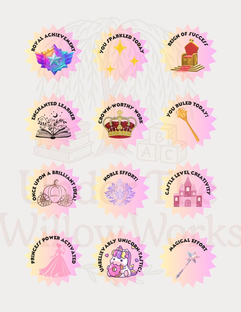 Printable Reward Sticker Bundle: 15 Fun Themes for Kids (PDF Download ...