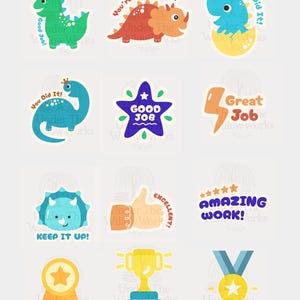 Printable Reward Sticker Bundle: 15 Fun Themes for Kids (PDF Download ...