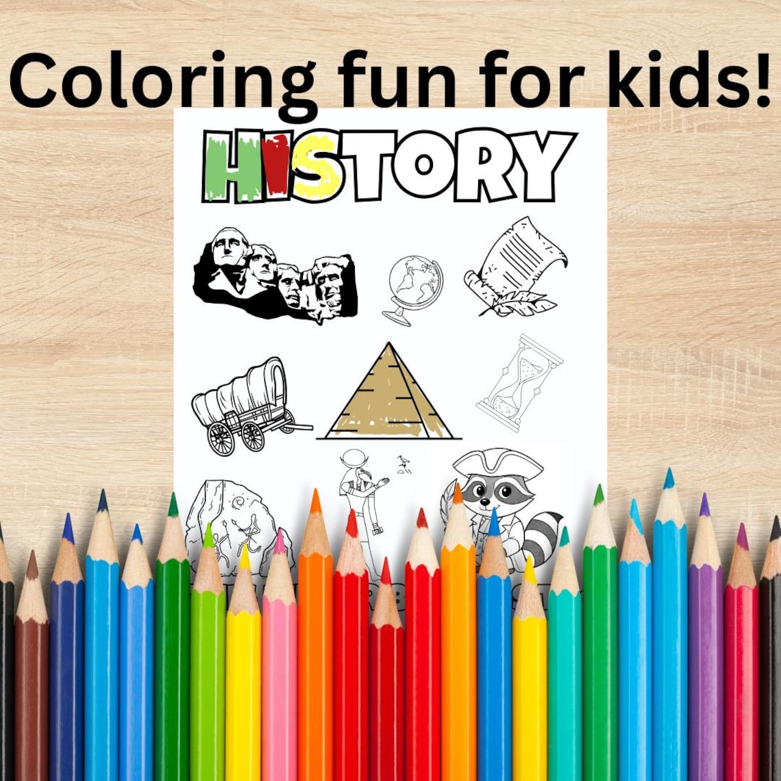 History Binder Cover – Printable Coloring Page for Homeschool or ...