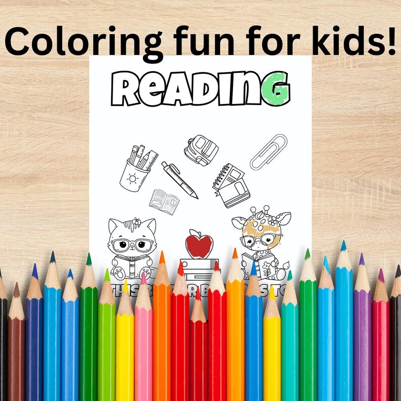 Reading Binder Cover – Printable Coloring Page for Homeschool or ...