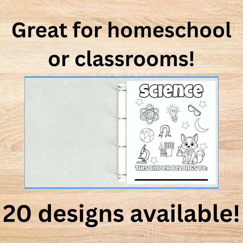 Science Binder Cover – Printable Coloring Page for Homeschool or ...