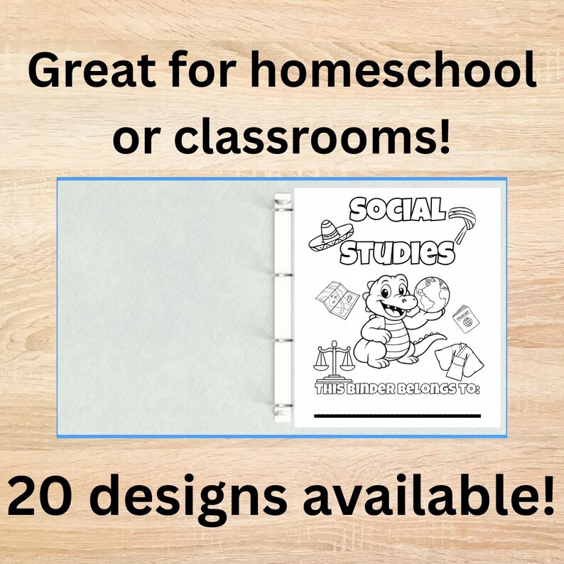Social Studies Binder Cover – Printable Coloring Page for Homeschool or ...