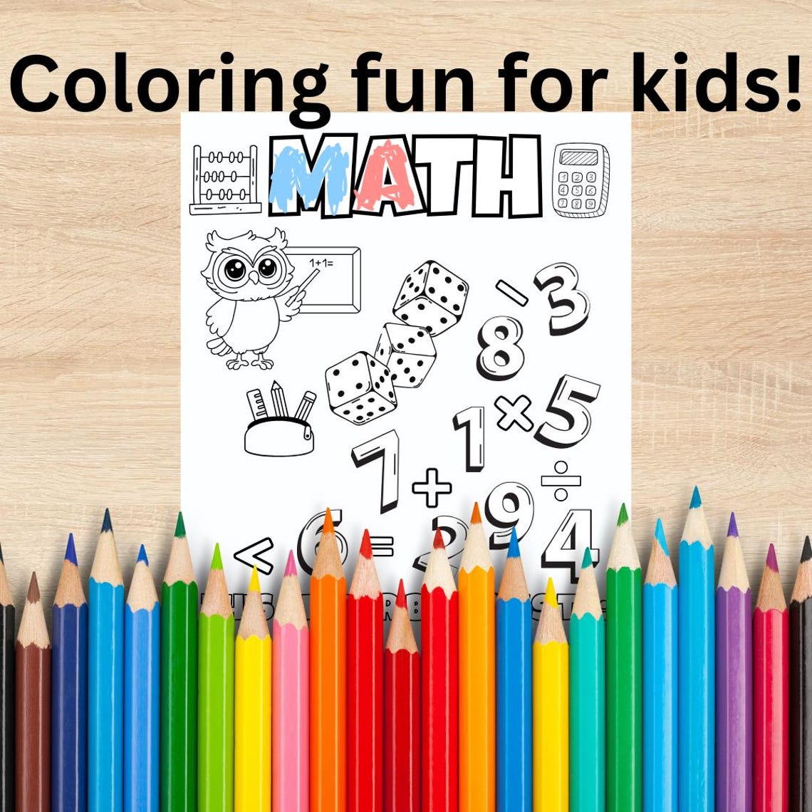 Printable Math Binder Cover – Coloring Page Divider for Homeschool or ...