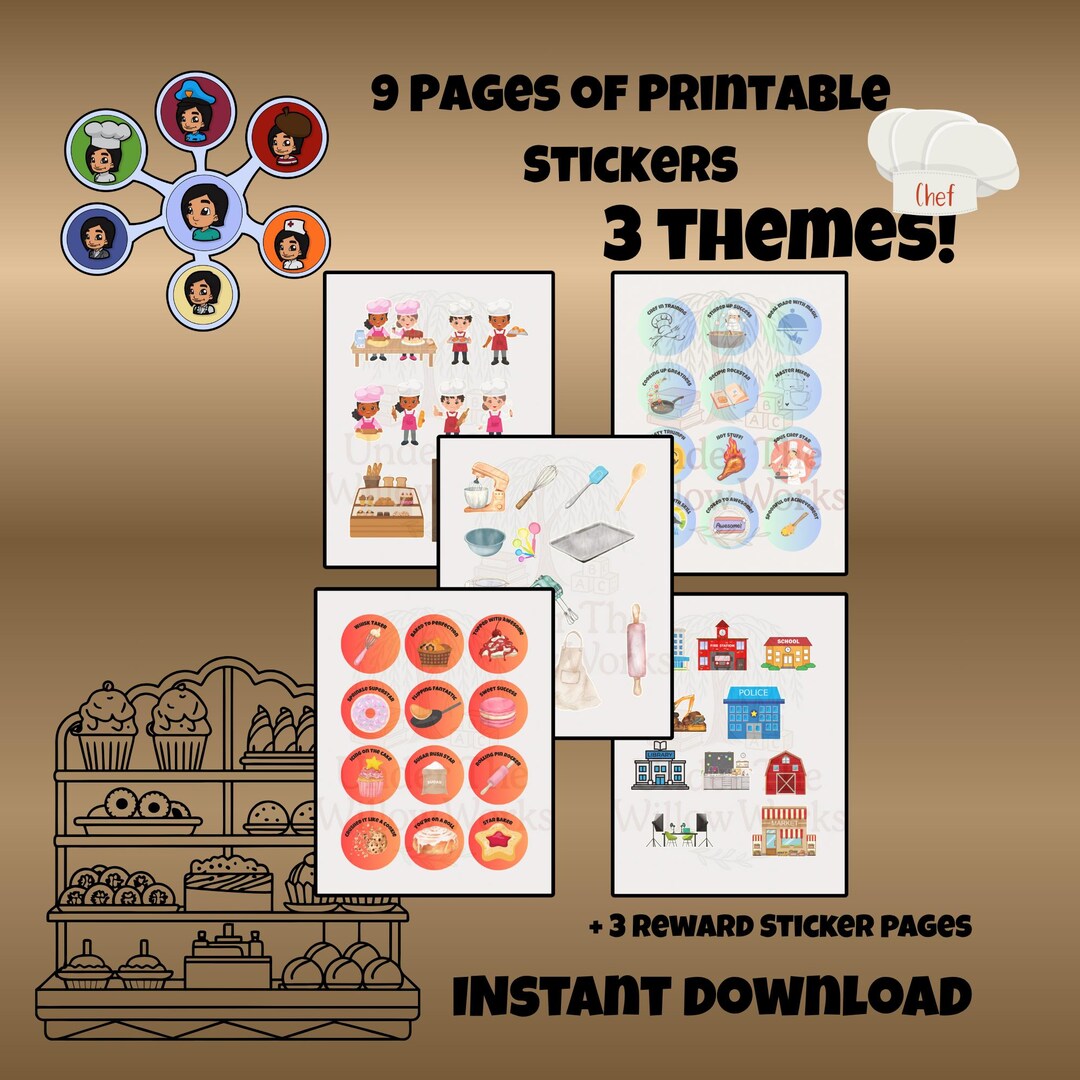 Growing up Sticker Bundle | Little Chef, Bakery & When I Grow up Career ...