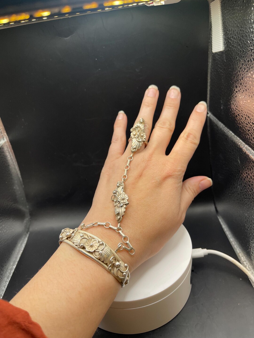 Bracet Ring Set Hand Chains Hand Harnesses Hathphool Native American ...