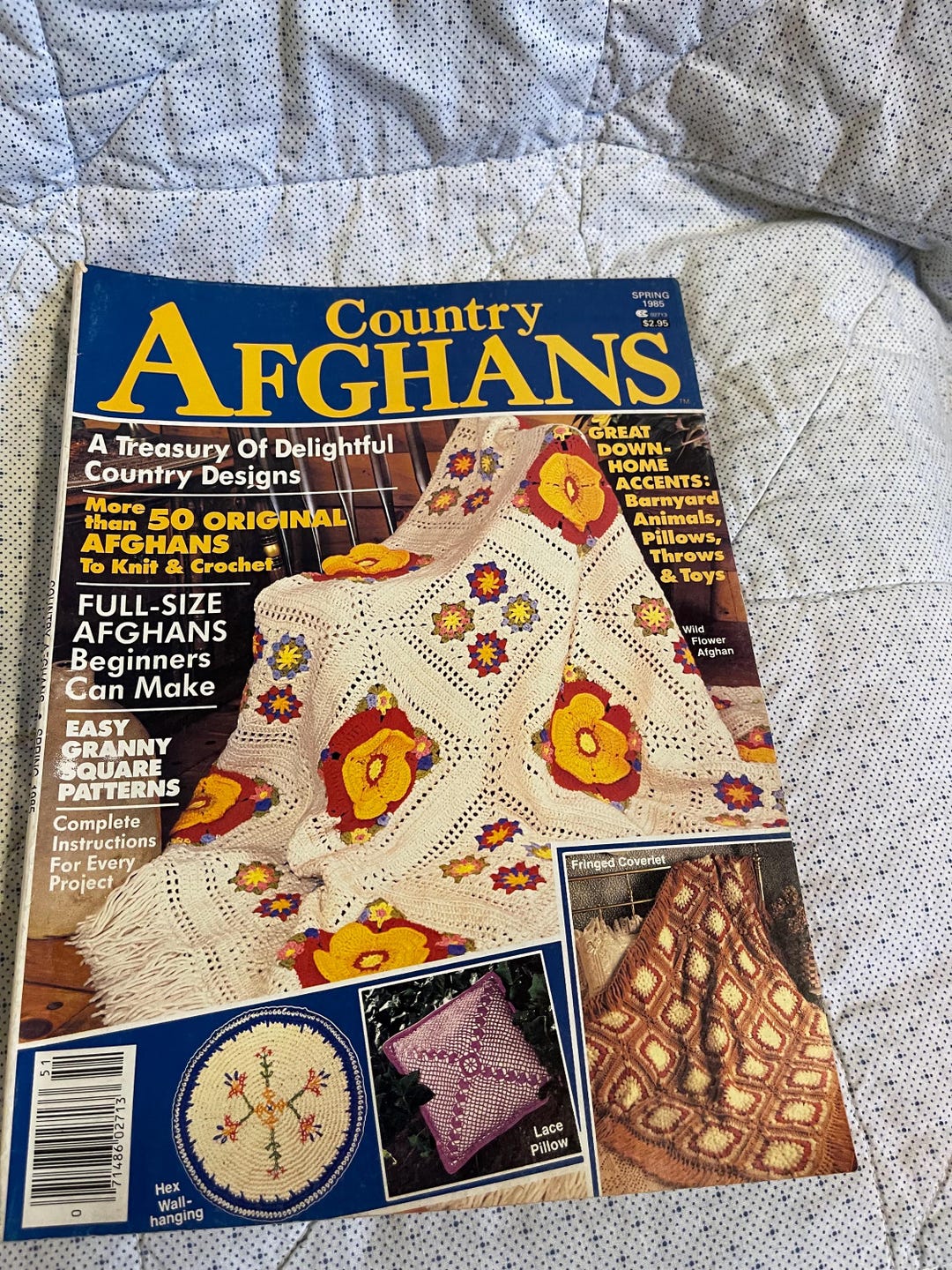 Spring 1985 Edition Country Afghans Knit and Crochet Patterns for ...