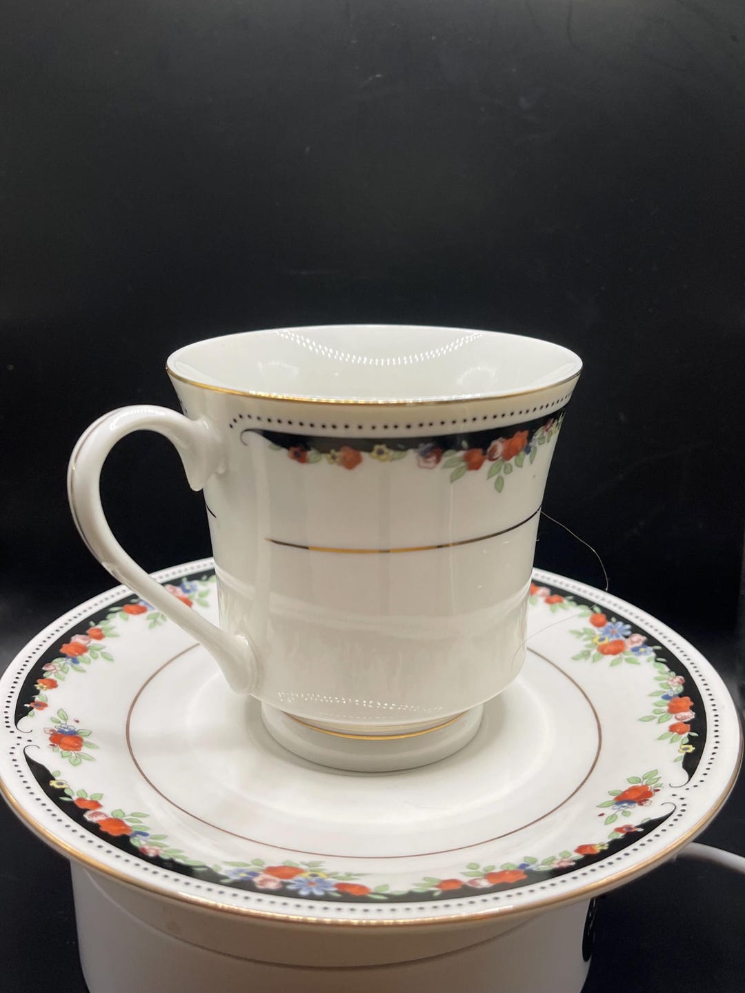 Vintage China Pearl Tea Cup and Saucer: Jennifer Floral Pattern - Etsy